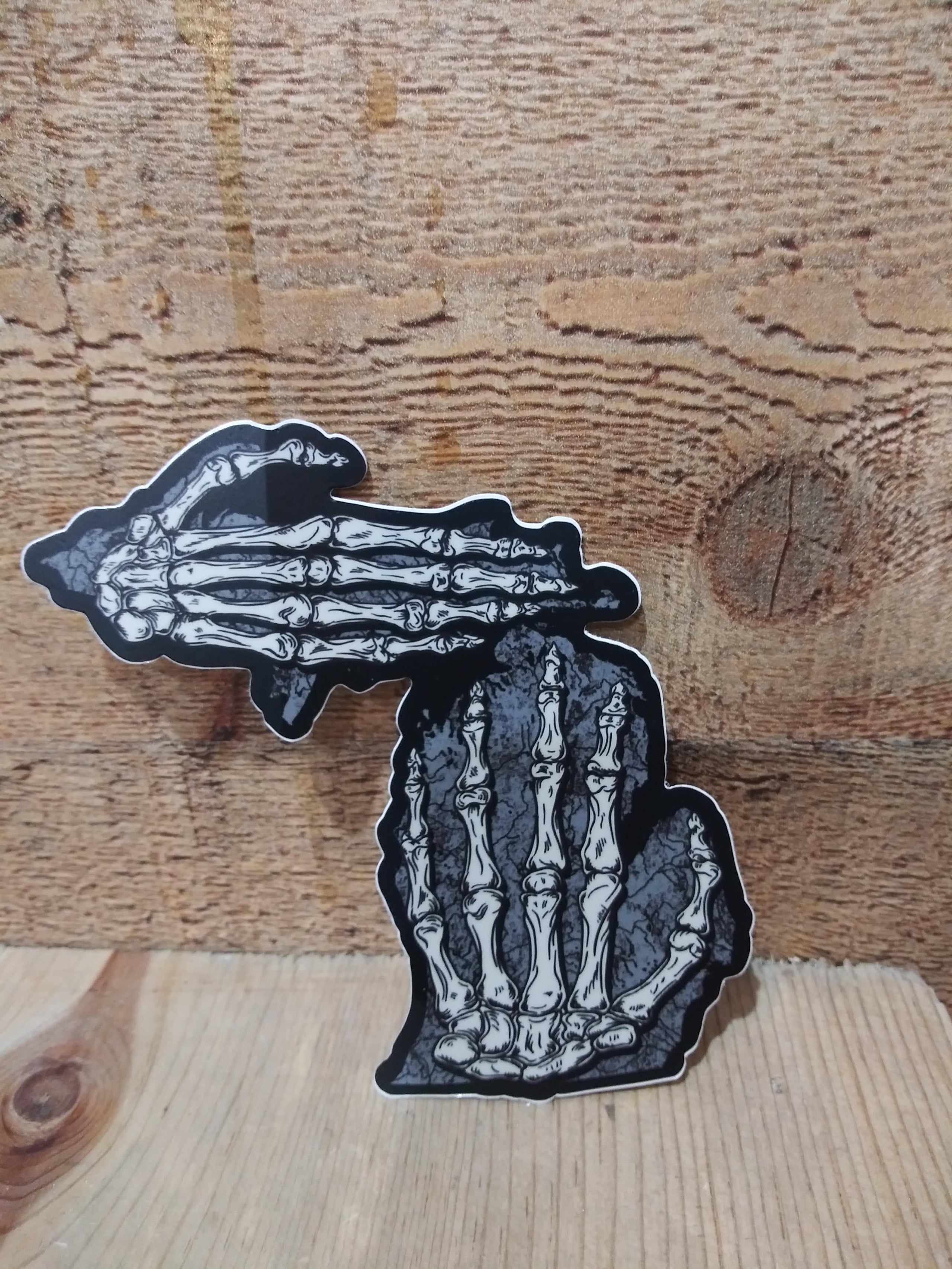 Skeleton Hand Michigan Decal | Rooted